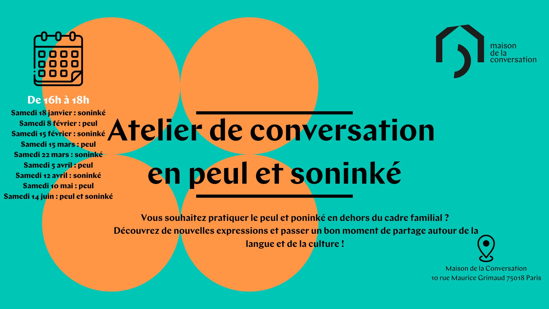 Ateliers de Conversation en Peul et Soninké - La maison de la Conversation